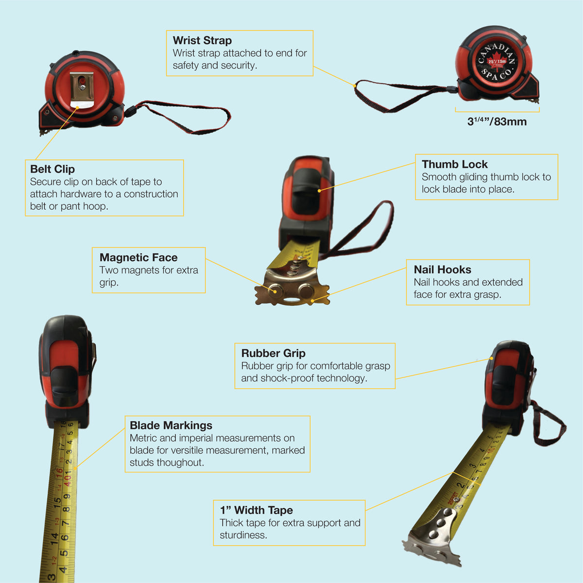 Deluxe Tape Measure – Canadian Spa Company